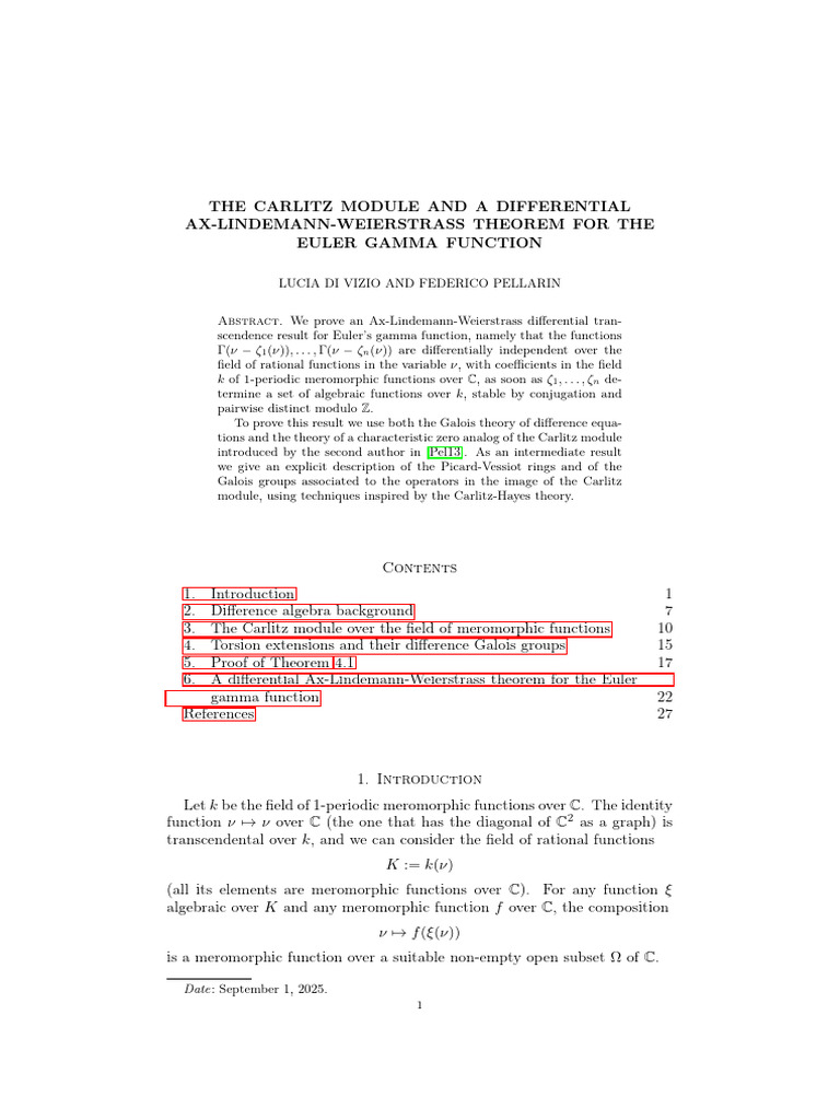EULER GAMMA FUNCTION | PDF | Field (Mathematics) | Function (Mathematics)