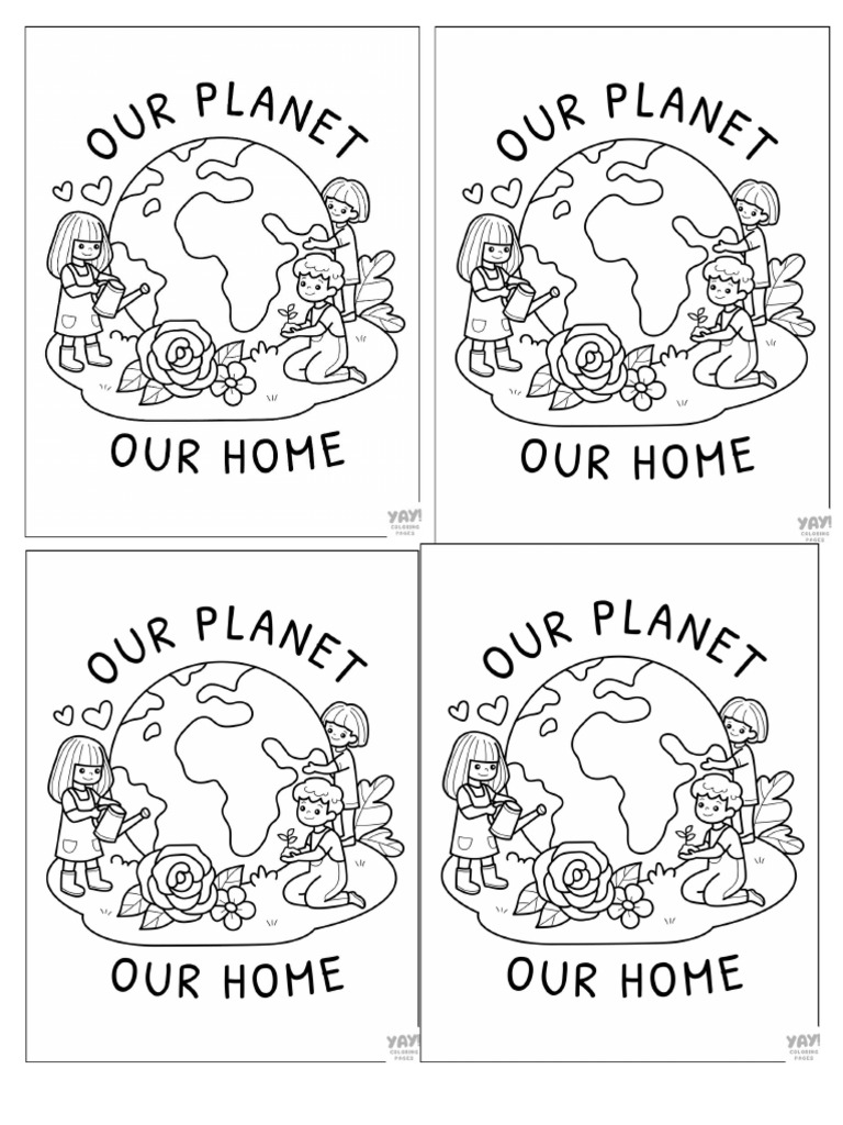 Earth Day Coloring Pages Kids Taking Care of the Planet | PDF