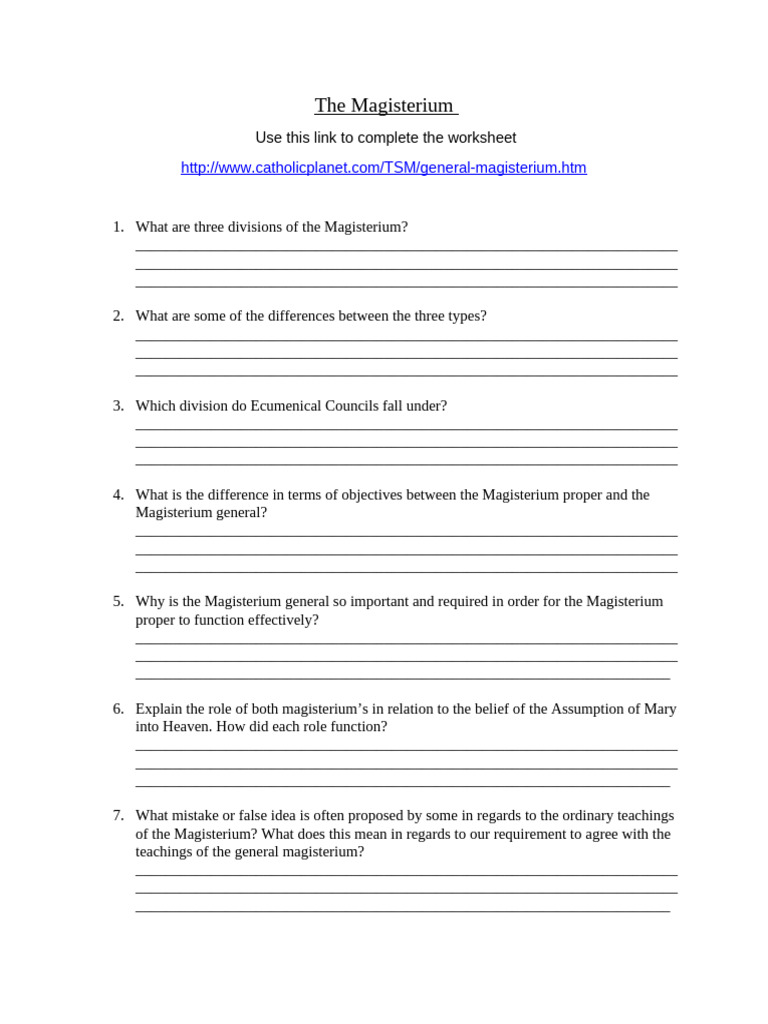 Understanding the Magisterium's Structure | PDF | Catholic Theology And ...