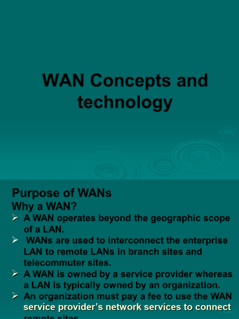 Understanding WAN Concepts and Topologies | PDF | Computer Network ...