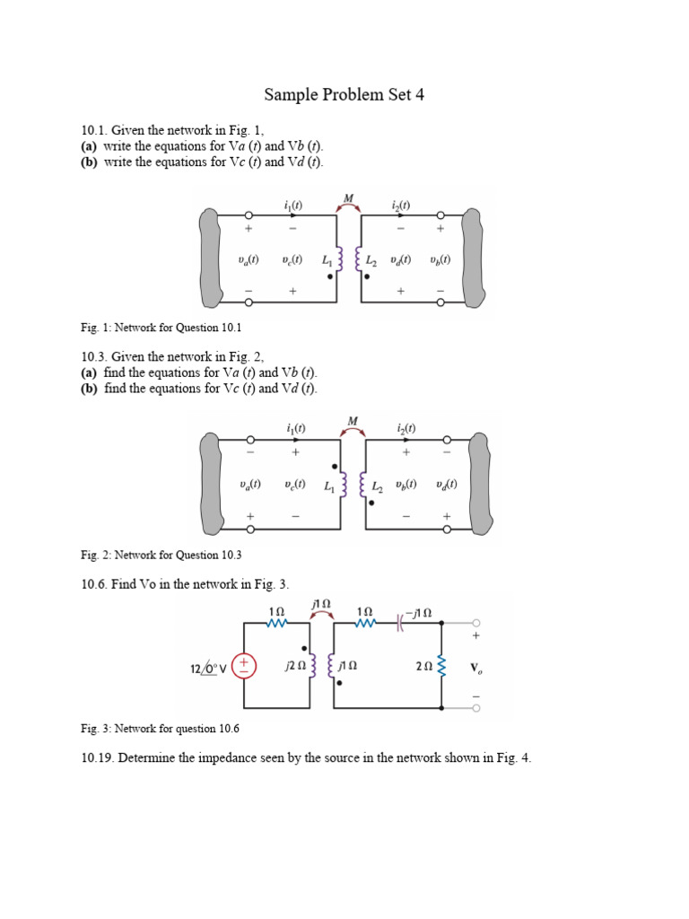Sample Problem Set 4 | PDF