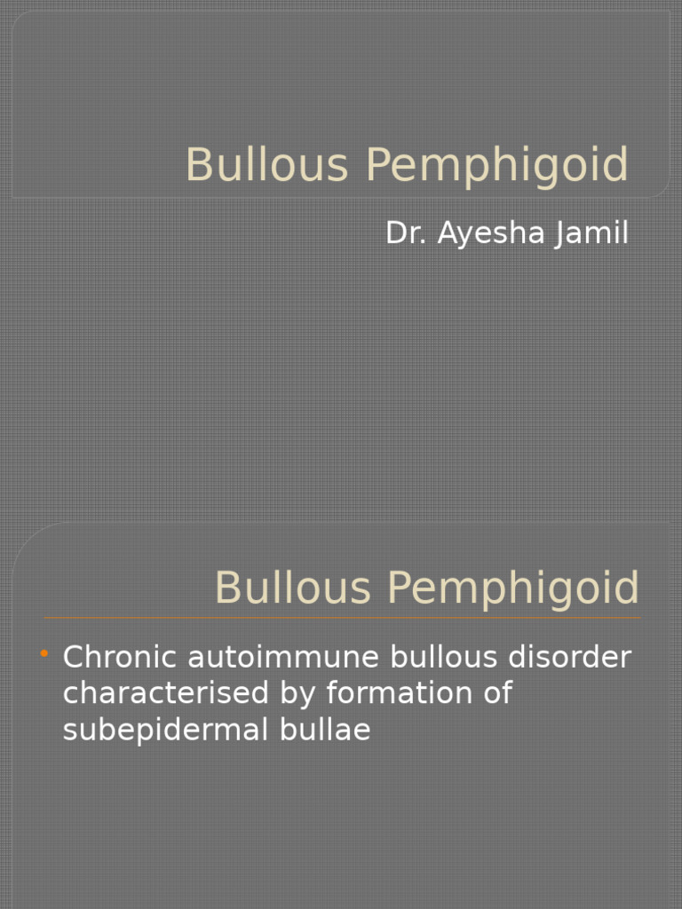 Overview of Bullous Pemphigoid | PDF