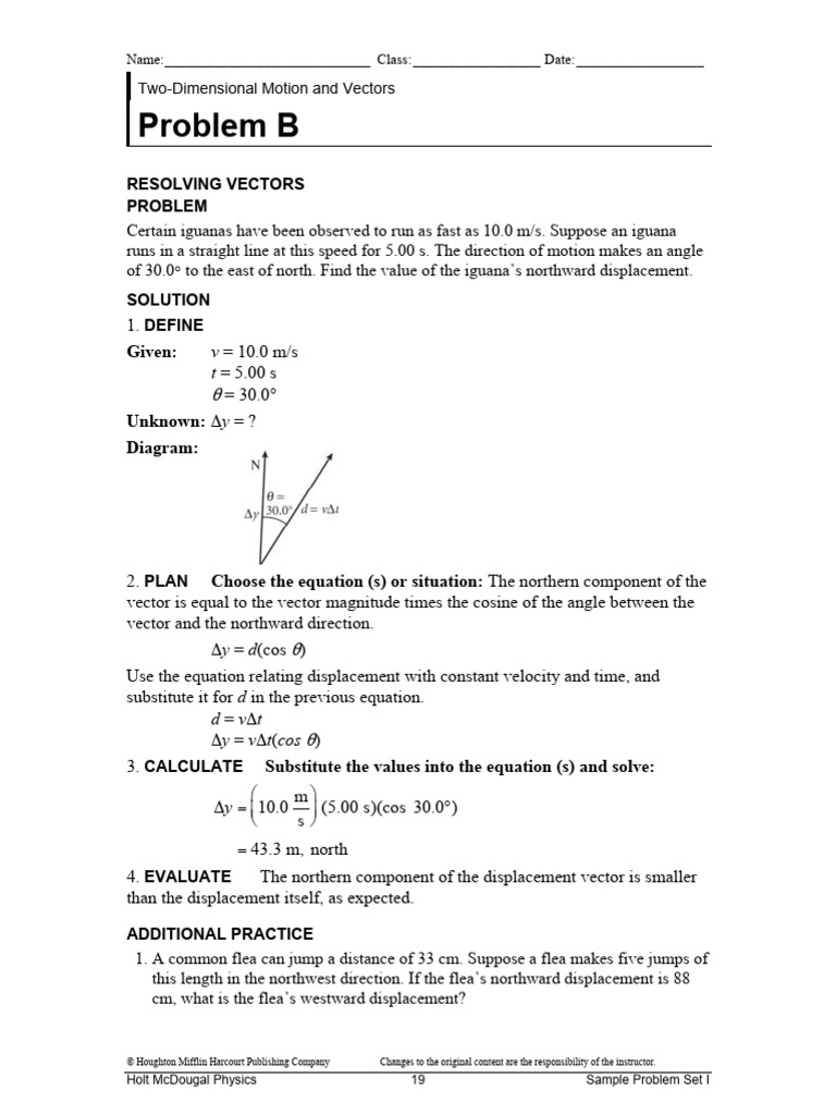 AP Physics 1 - Resolving Vectors Set I Problems | PDF | Euclidean ...