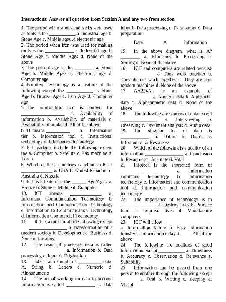 Basic 7 Computer Studies | PDF | Information | Data