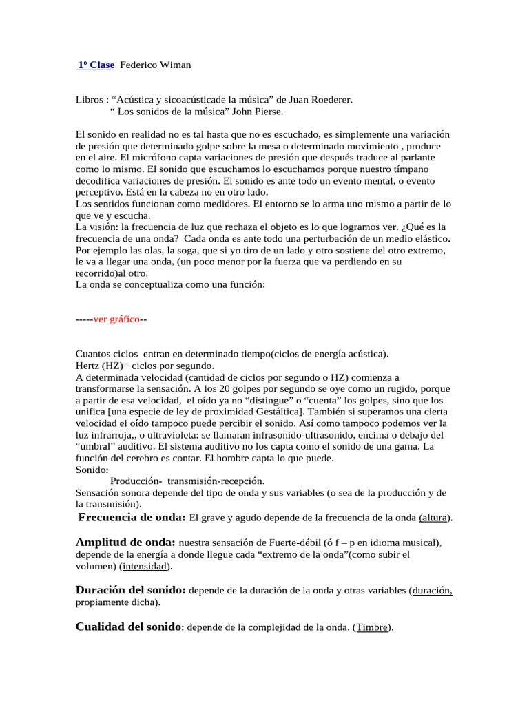 Inicios de Composicion | PDF | Sonido | Sentidos