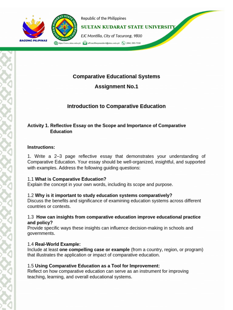 Importance of Comparative Education Insights | PDF