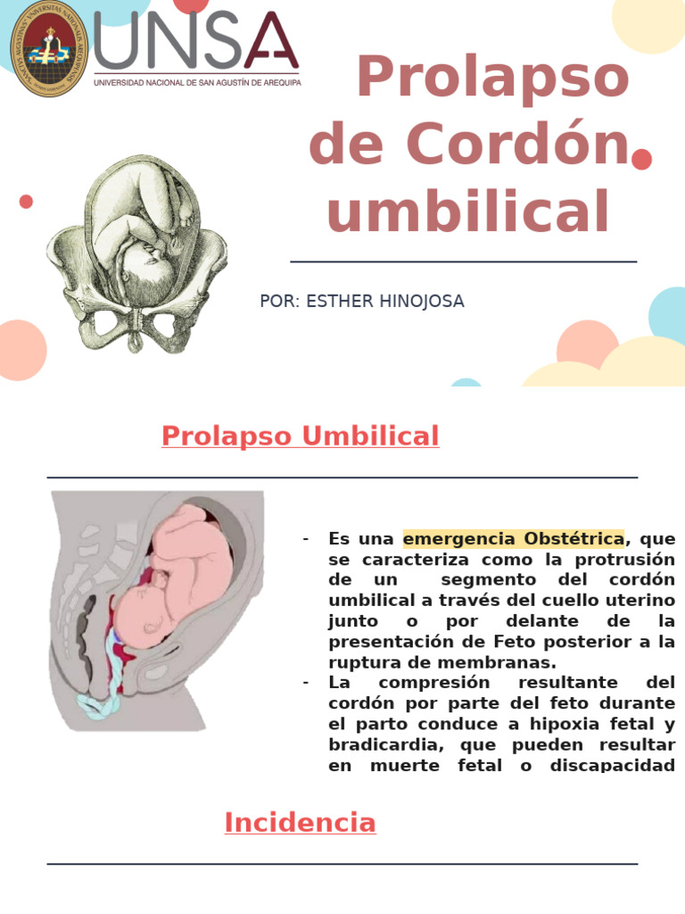 Prolapso de Cordón Umbilical: Emergencia Obstétrica | PDF | Parto | Feto