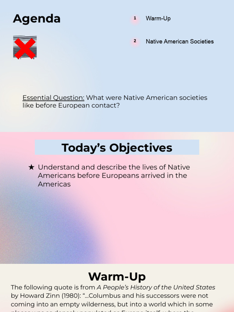 Unit 1 Day 2 Honors US 25-26 | PDF