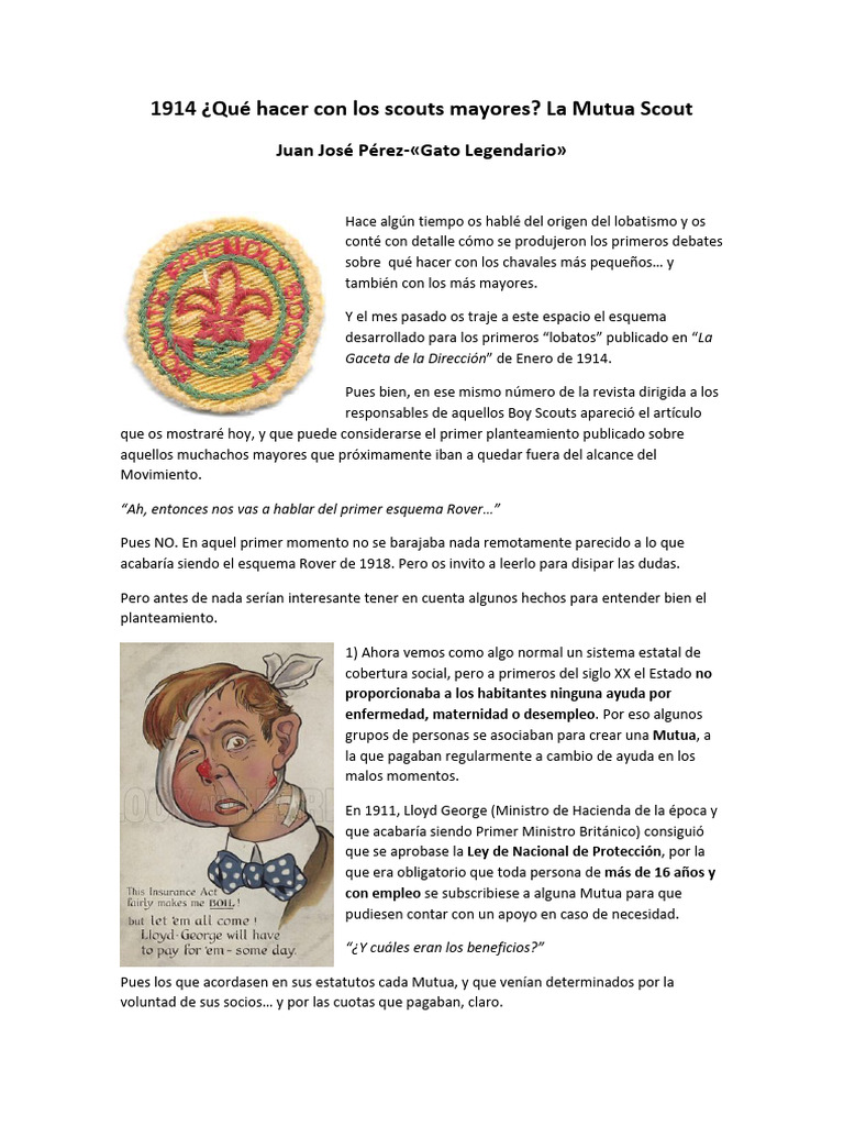 1914-Qué Hacer Con Los Scouts Mayores, La Mutua Scout | PDF ...