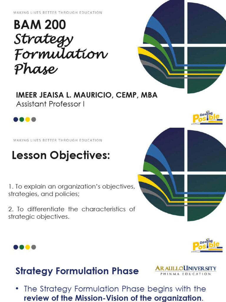 Strategy Formulation for Organizations | PDF | Strategic Management | Goal