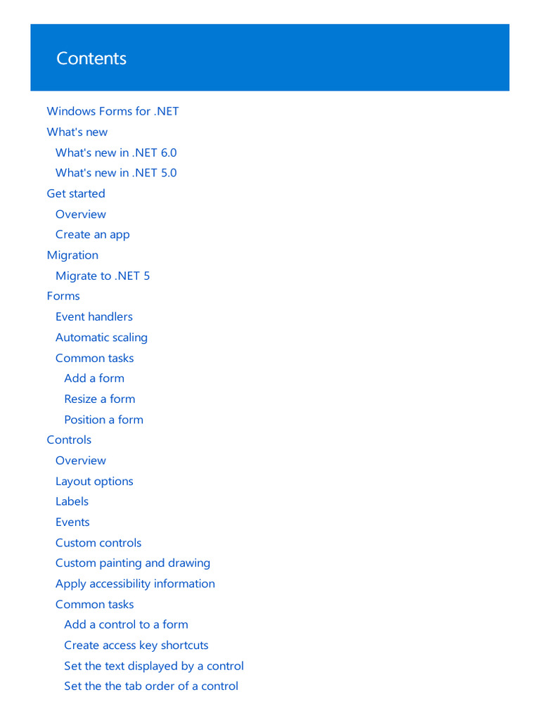 What's New For .NET6 (Windows Forms .NET) | PDF | Mobile App | Method ...
