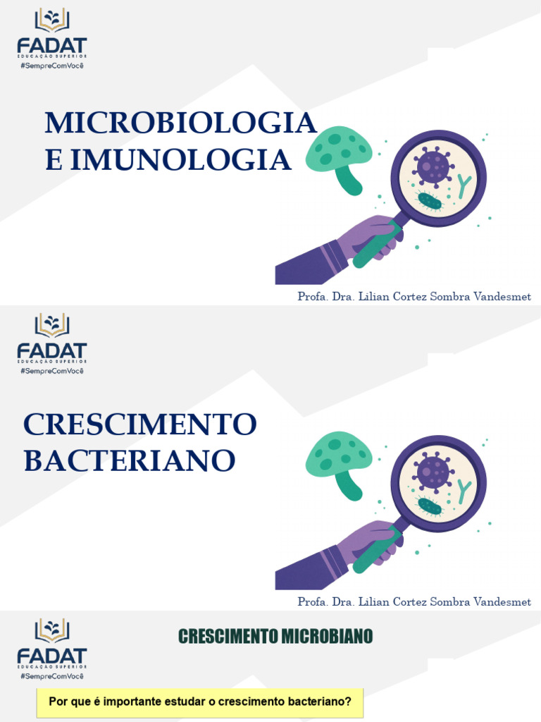 Crescimento Bacteriano e Cultivo Microbiano | PDF | Bactérias | Célula ...