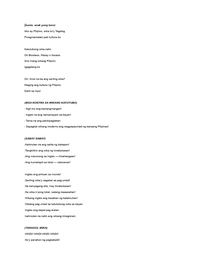 Sabayang Pagbigkas | PDF