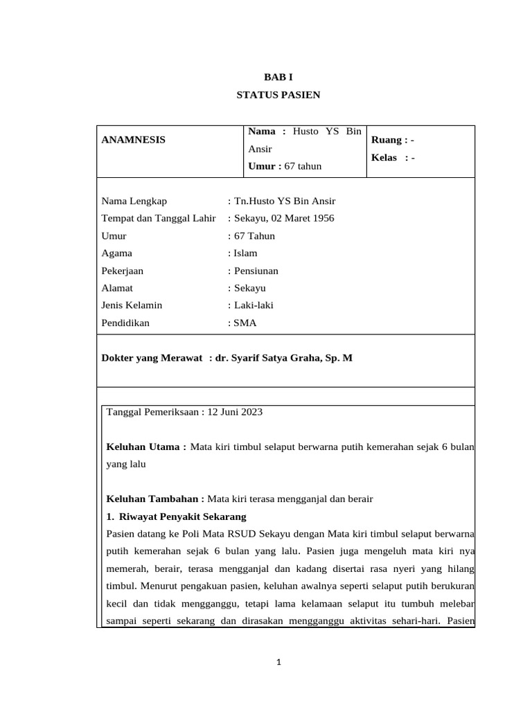 Lapsus Pterigium Hakim | PDF