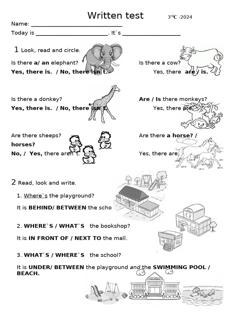 3rd Grade 2024 Written Test Guide | PDF