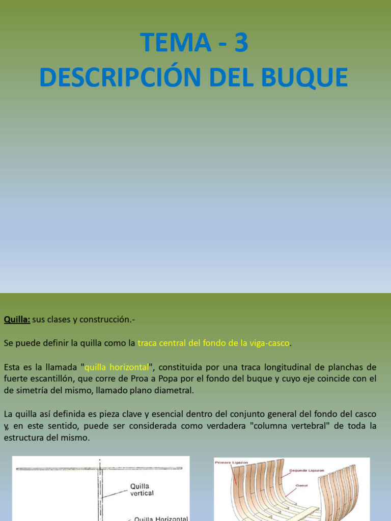 TEMA 3 Descripción Del Buque | PDF