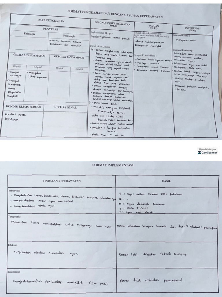 Tugas Format Askep - (Trauma Pasca Partum) | PDF