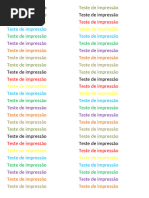 Teste de Impressão Colorida e Frontal | PDF