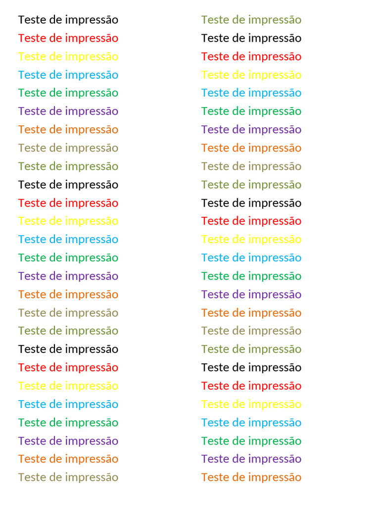 Guia Completo de Teste de Impressão | PDF