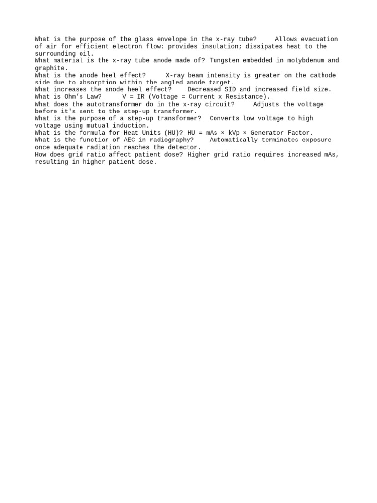 ARRT Flashcards Quizlet Format | PDF