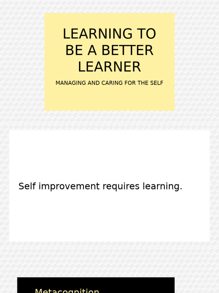 Learning To Be A Better Learner | PDF