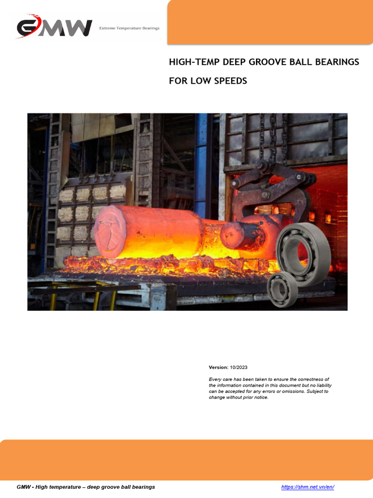 High-Temp Deep Groove Ball Bearings | PDF | Bearing (Mechanical ...