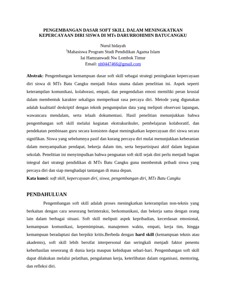 Pengembangan Dasar Soft Skill 1 | PDF