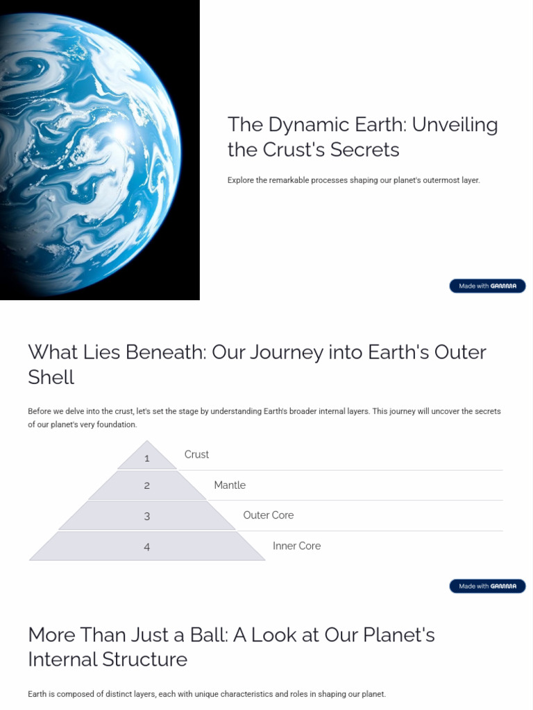 The Dynamic Earth Unveiling The Crusts Secrets | PDF | Plate Tectonics ...