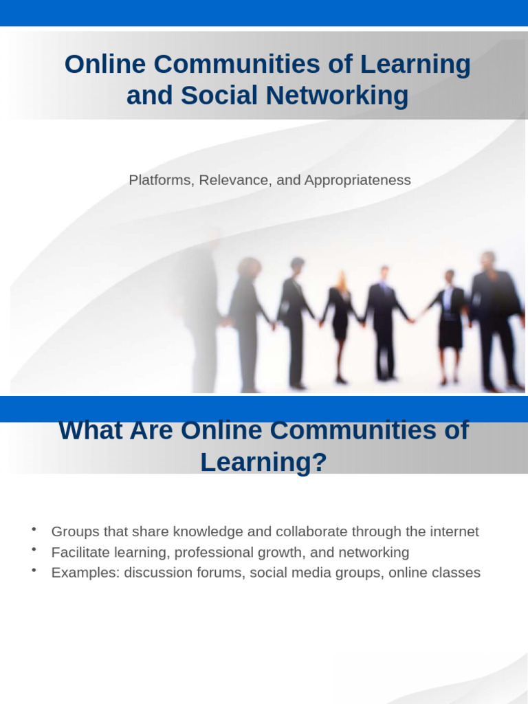 Online Learning Communities & Social Media | PDF