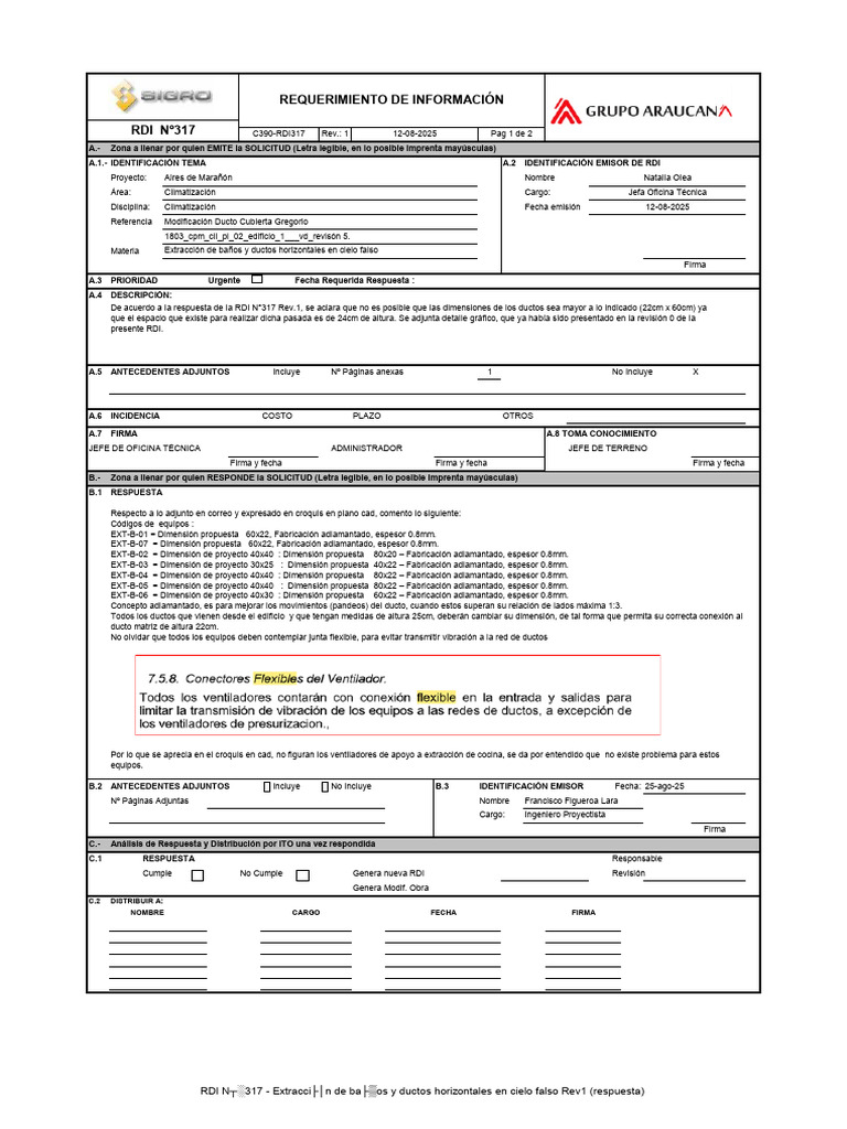 RDI N - 317 - Extracci - N de Ba - Os y Ductos Horizontales en Cielo ...
