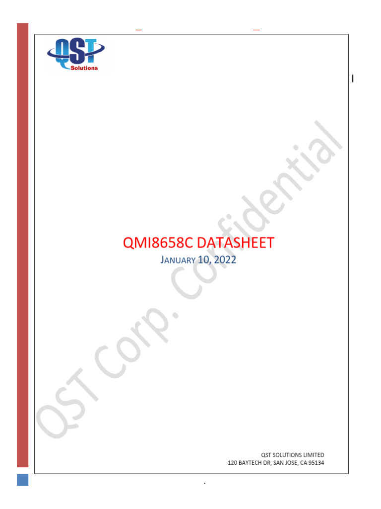 QMI8658A | PDF | Inertial Navigation System | Magnetometer