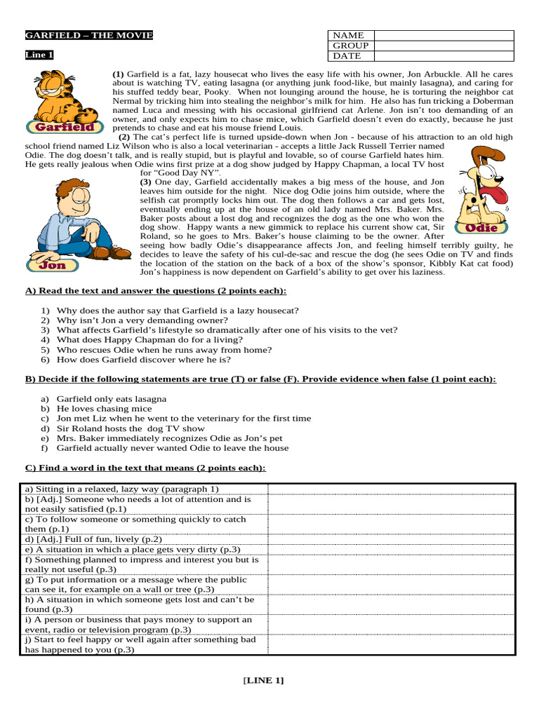 Garfield's Jealousy Over Odie | PDF