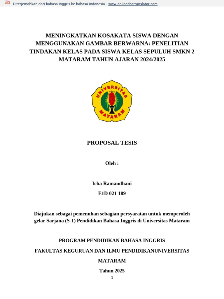 Thesis proposal | PDF