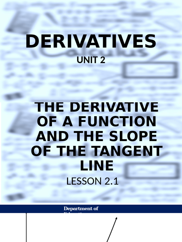 Lesson 2.1 - 2.2 Derivatives - DIfferentiability and Continuity | PDF | Tangent | Derivative