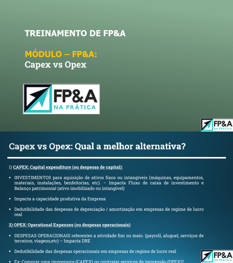 Capex vs Opex | PDF