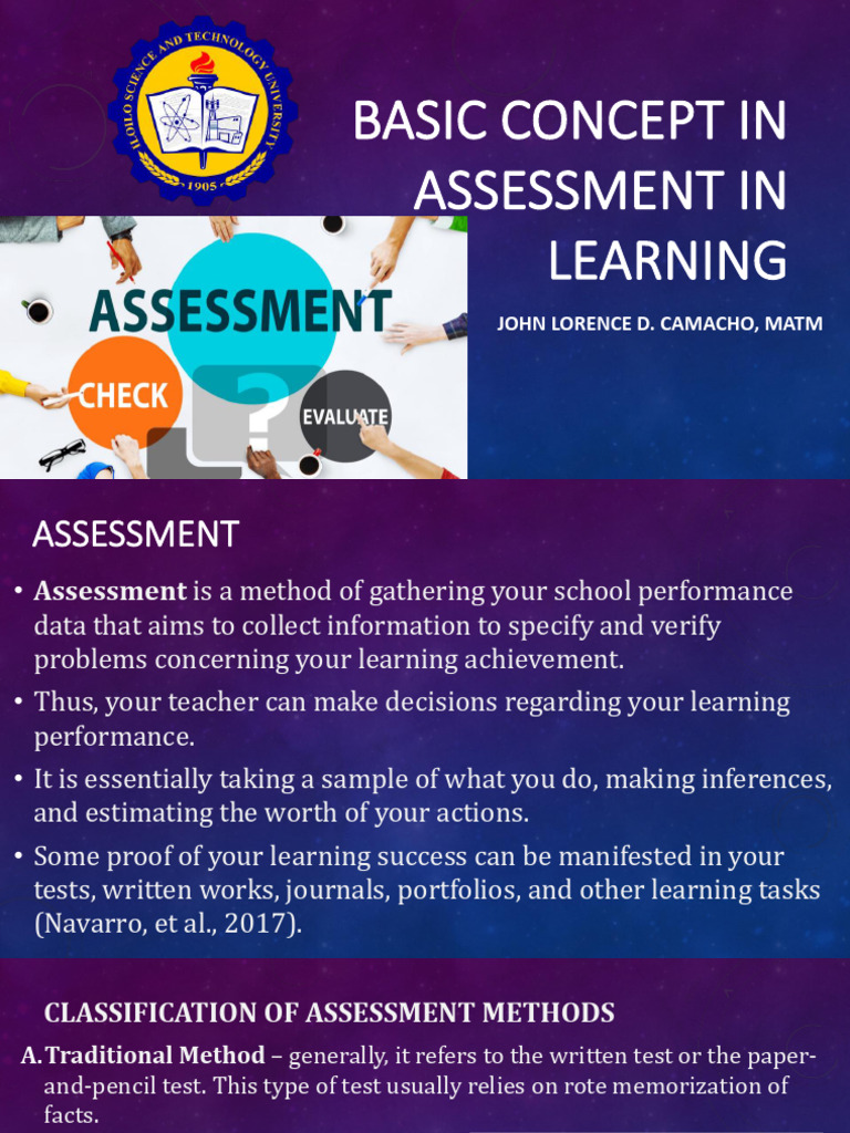 Lesson 2 Basic Concept in Assessment in Learning | PDF | Educational Assessment | Evaluation