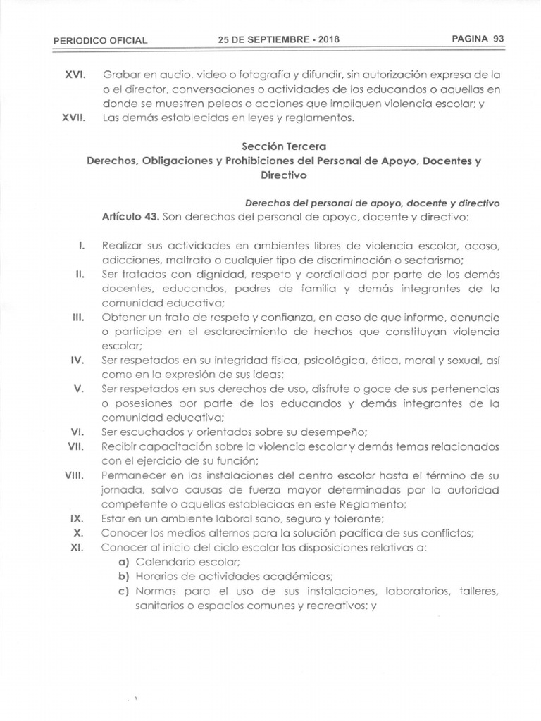 Articulo 43, 44 y 45 | PDF