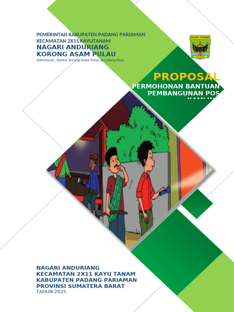 Proposal Pembangunan Pos Kamling Minimalis | PDF