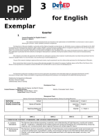 English Lesson Plan Grade 3 Week 1 | PDF | Word | Narrative