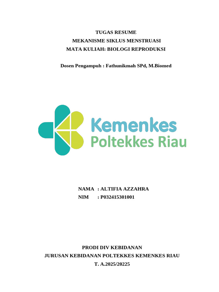 Mekanisme Siklus Menstruasi | PDF