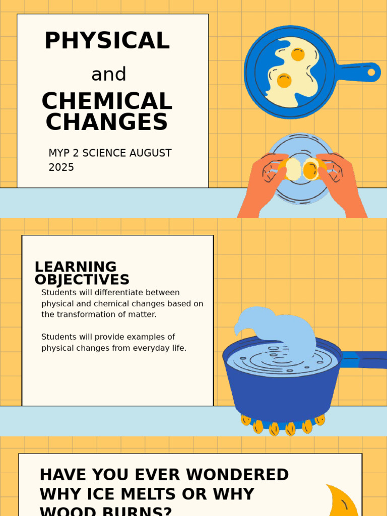 Myp 2 Science August 25 | PDF | Chemical Substances | Matter