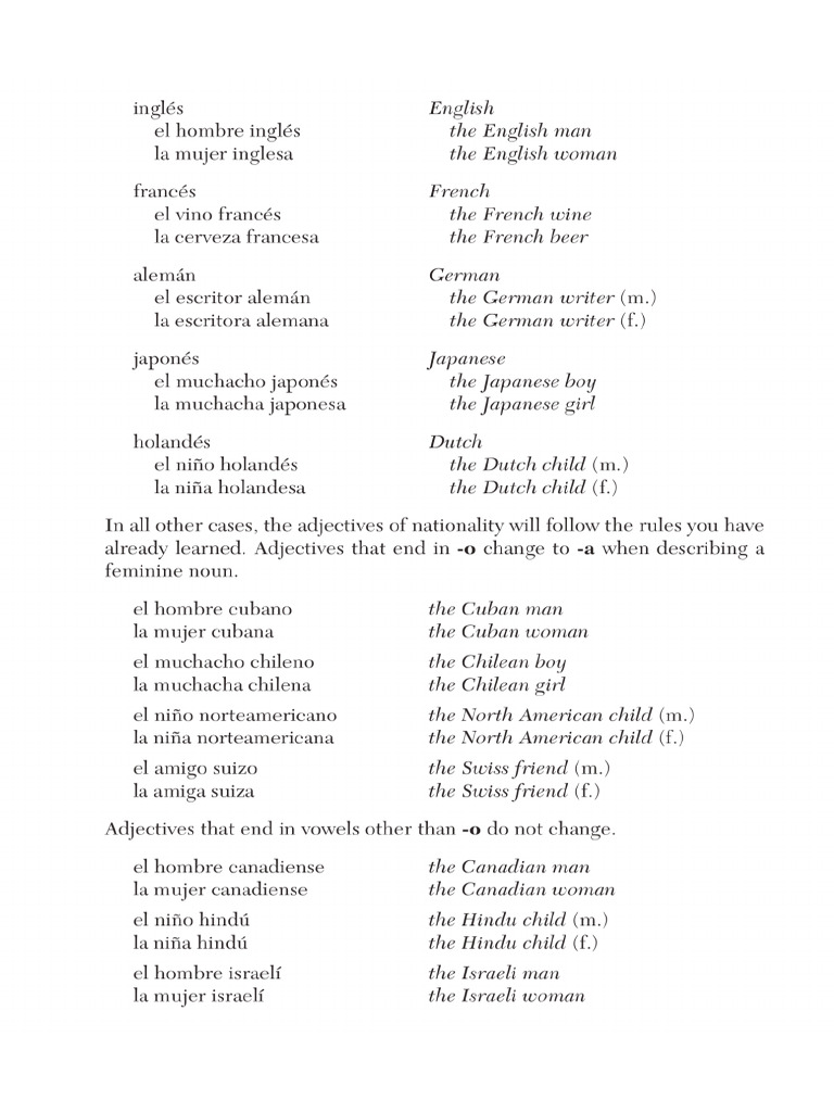 Spanish Notes | PDF