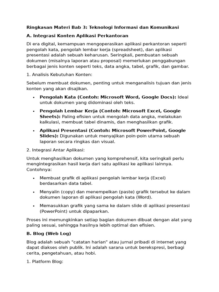 Ringkasan Materi Bab 3 Informatika............................... | PDF