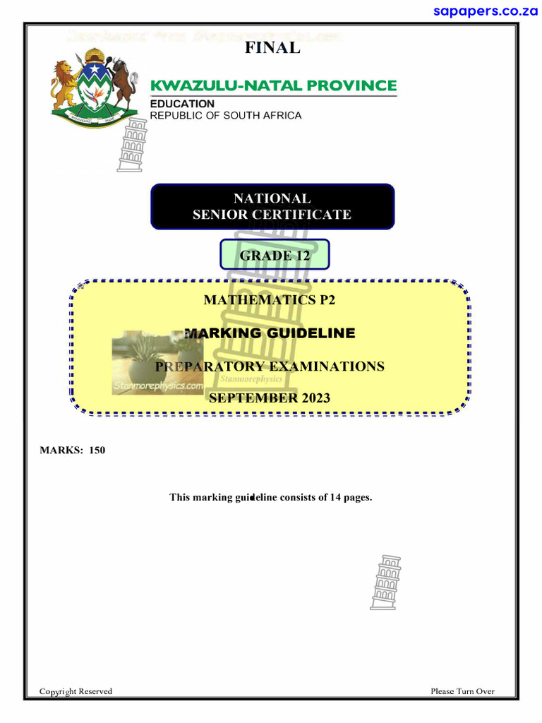2023 KZN Prelim P2 Memo | PDF