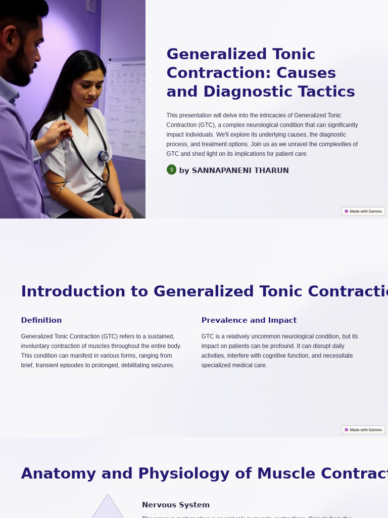 Generalized Tonic Contraction | PDF | Muscle Contraction | Neurology