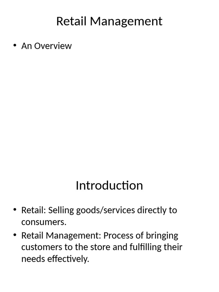 Comprehensive Guide to Retail Management | PDF