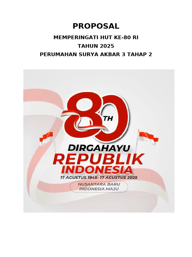 Perlombaan HUT ke-80 RI di Surya Akbar | PDF