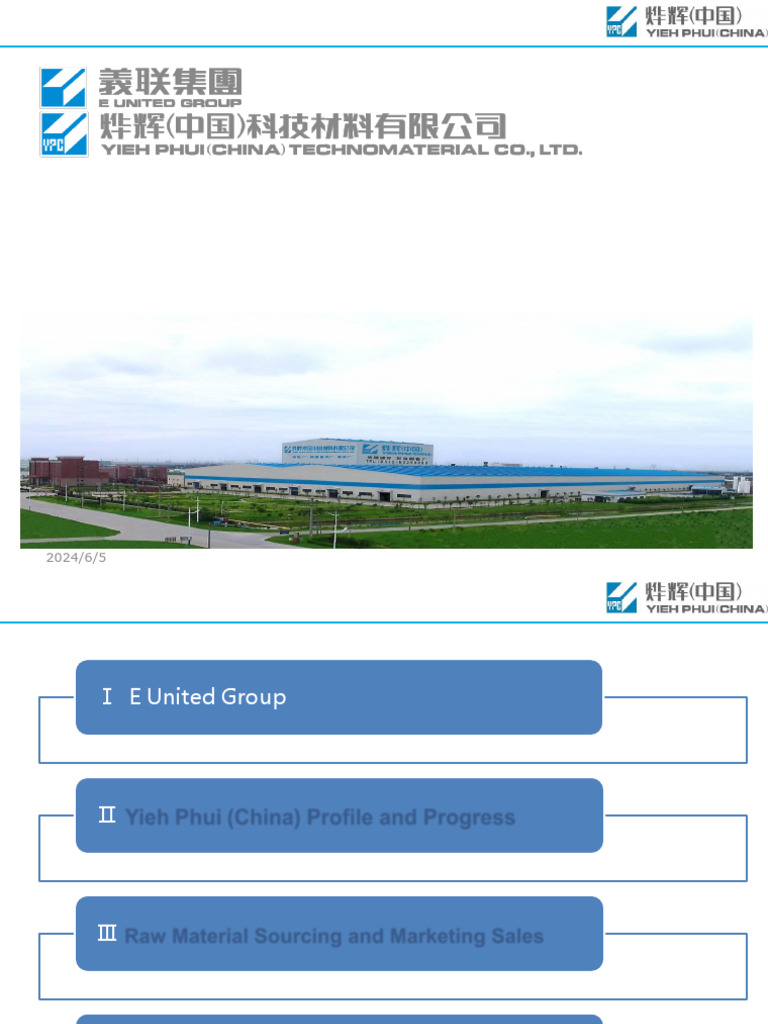 Yieh Phui Enterprise Overview 2024 | PDF | Steel | Rolling (Metalworking)