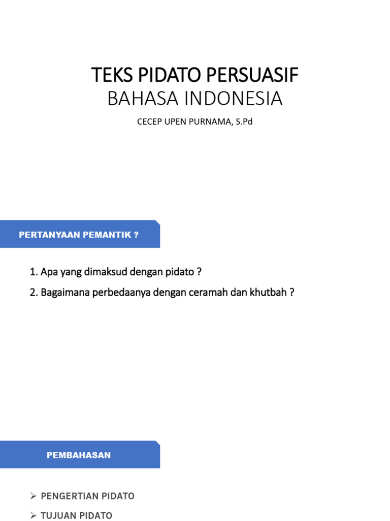 Struktur dan Contoh Pidato Persuasif | PDF