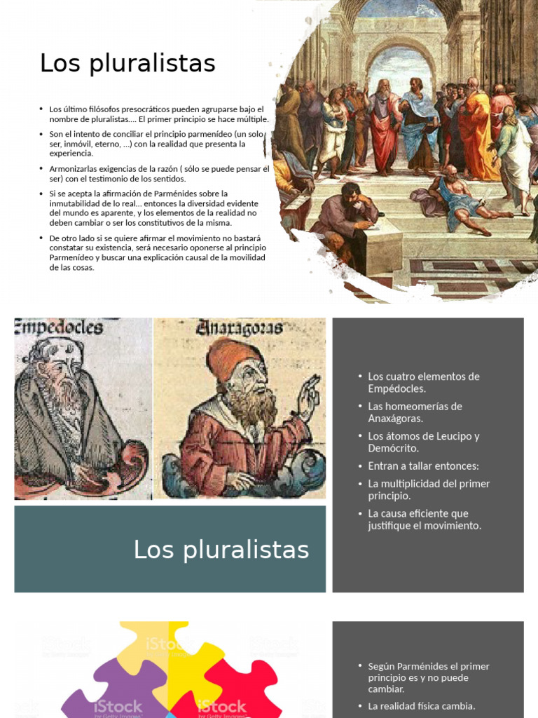 Pluralismo en Filosofía Presocrática | PDF | Átomos | Metafísica